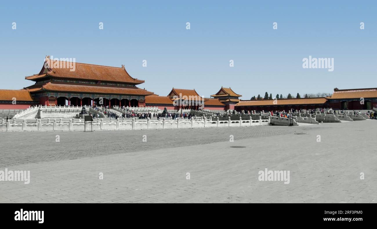 scenery inside the Forbidden City in Beijing (China). The Forbidden ...