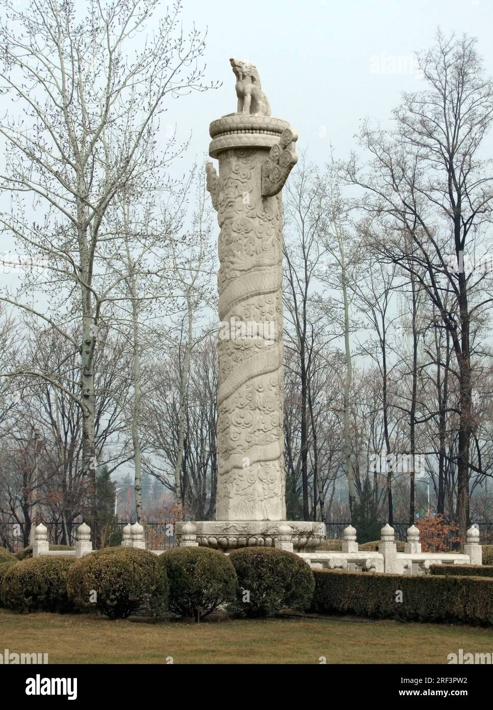historic ornamented column near Beijing in China Stock Photo - Alamy