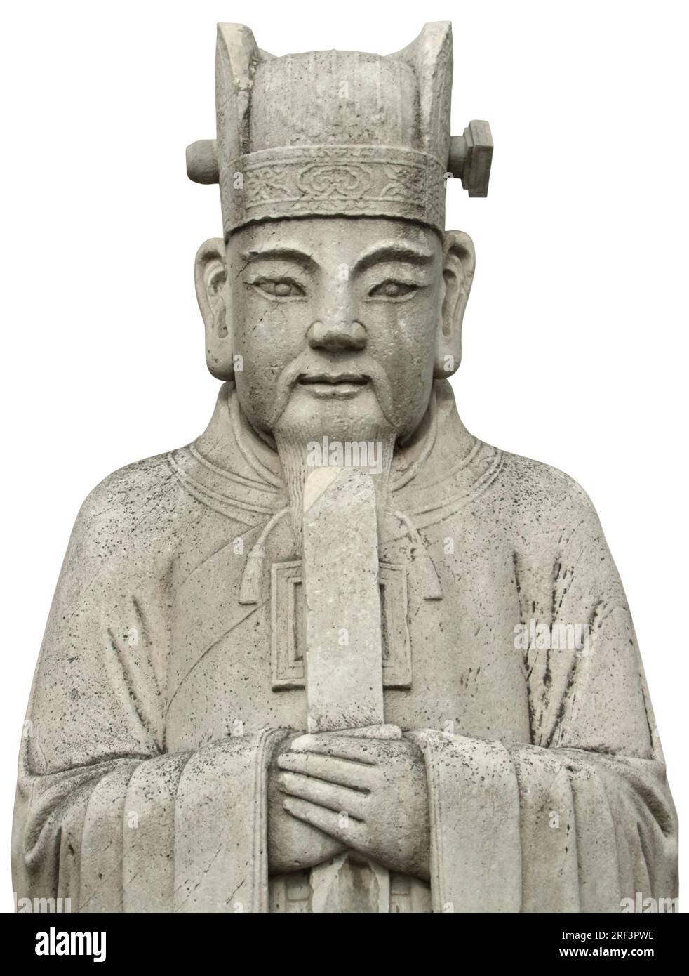 detail of a historic chinese stone sculpture located at the Ming ...