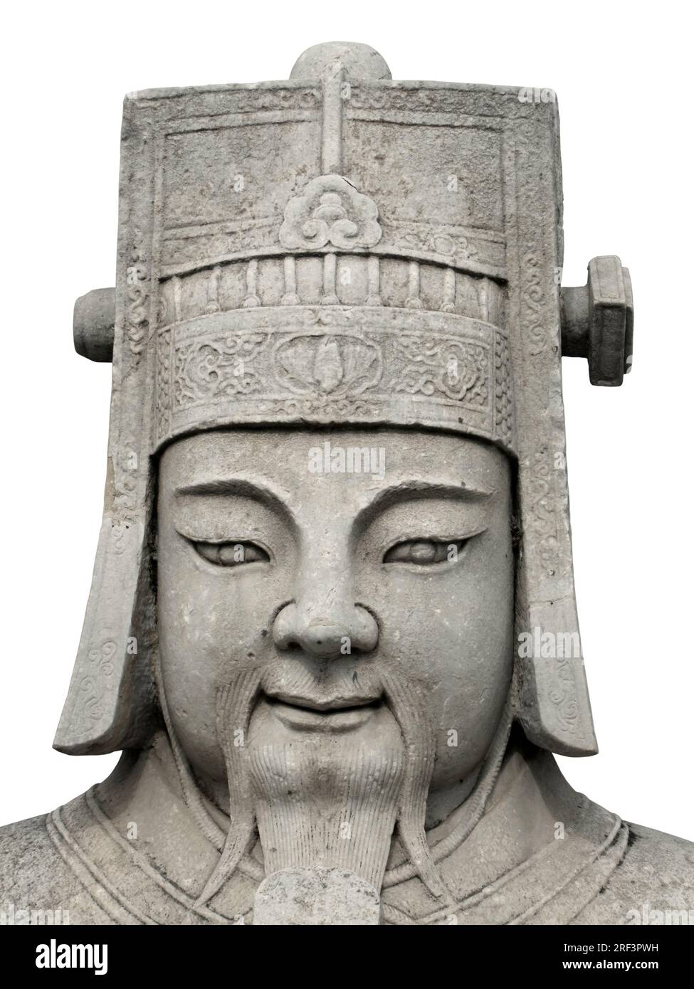 detail of a historic chinese stone sculpture located at the Ming ...