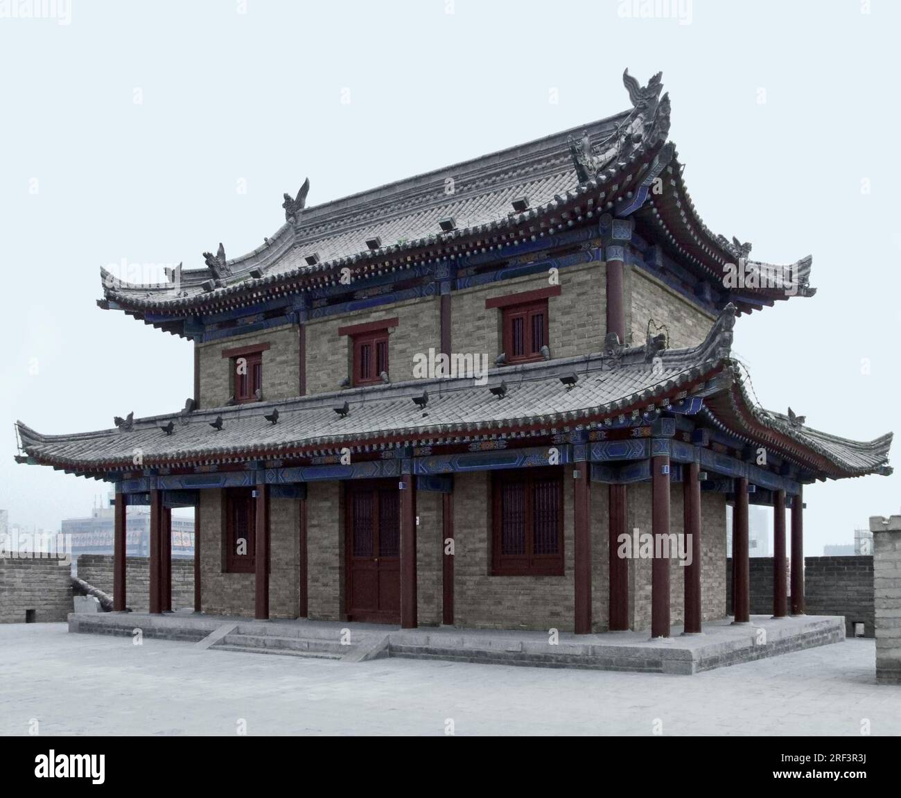 building upon the city wall of Xian, a city in China Stock Photo - Alamy