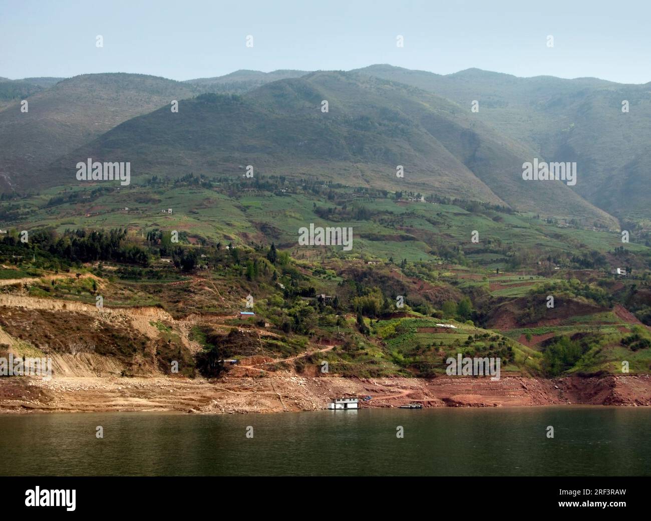 foggy scenery along the Yangtze River in China at evening time Stock ...