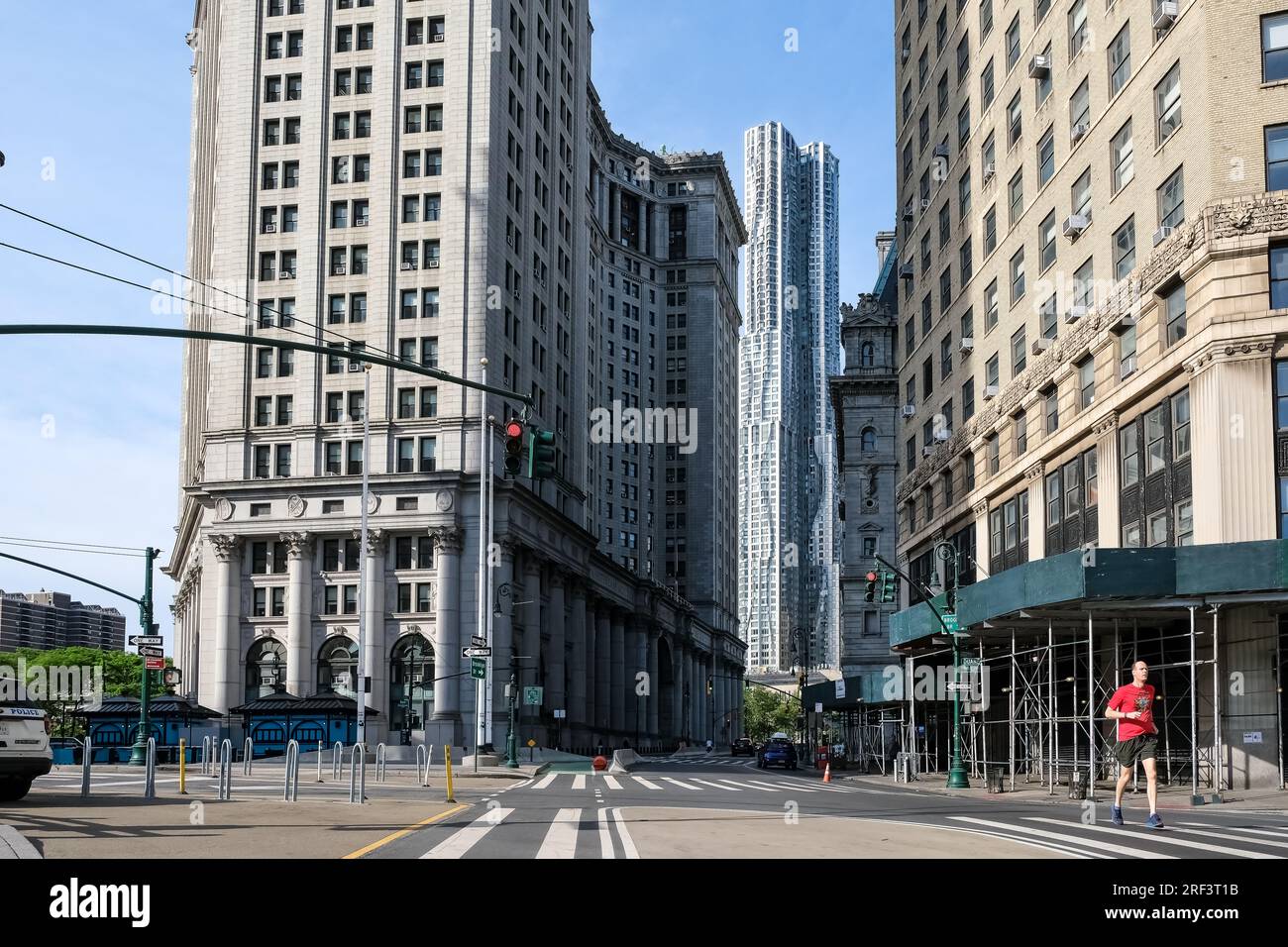 View of Foley Square, a street intersection in the Civic Center of ...