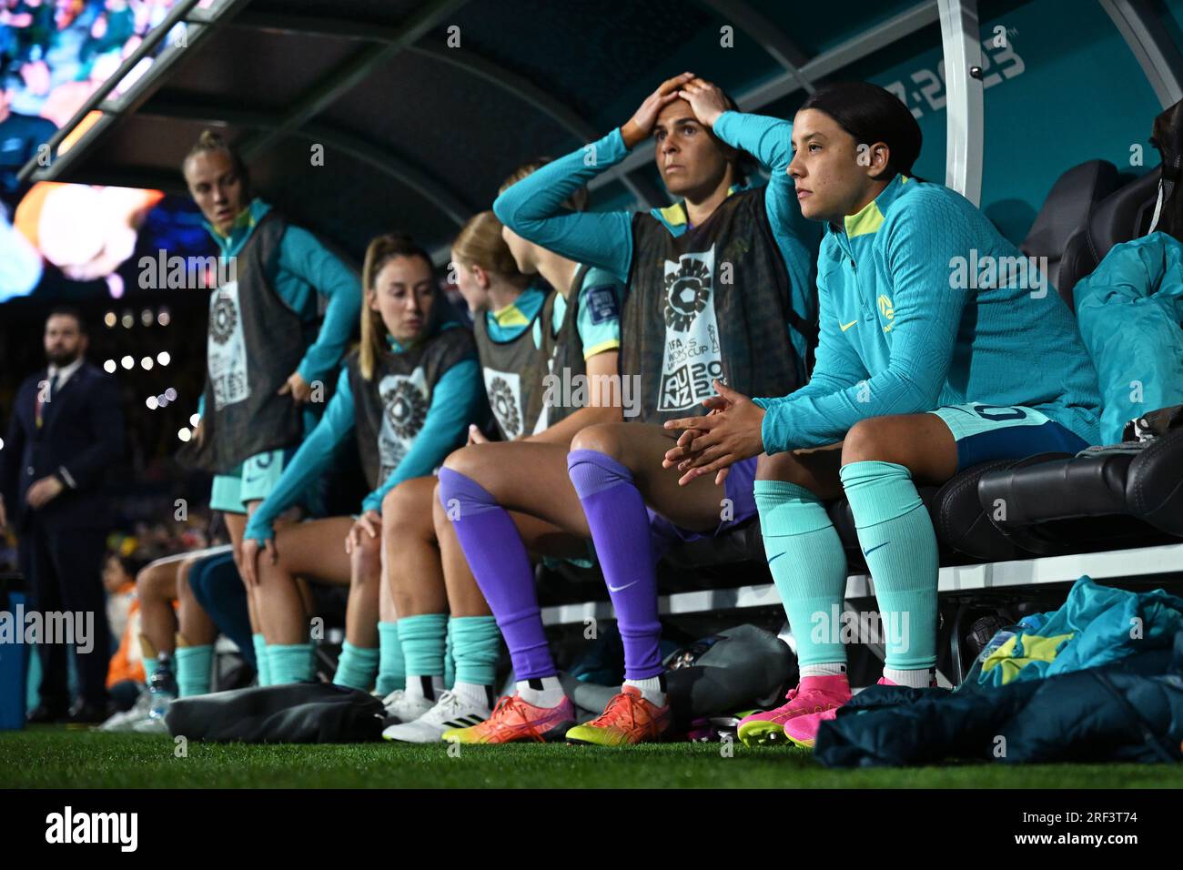Melbourne, Australia. 31st July, 2023. Sam Kerr of the Matildas (right ...