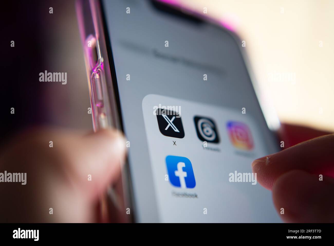 Bangkok, Thailand - July 30, 2023 : iPhone 13 showing its screen with ...