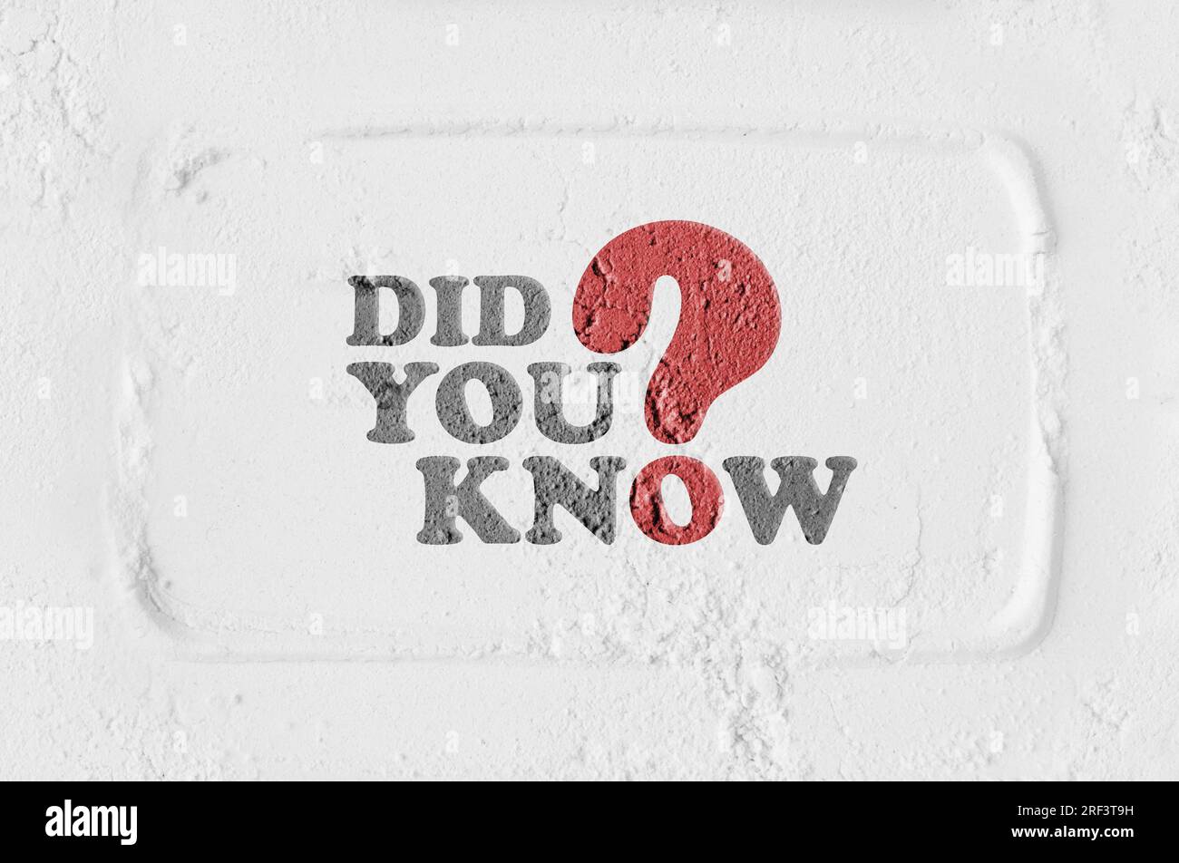 did you know sign on white background Stock Photo - Alamy