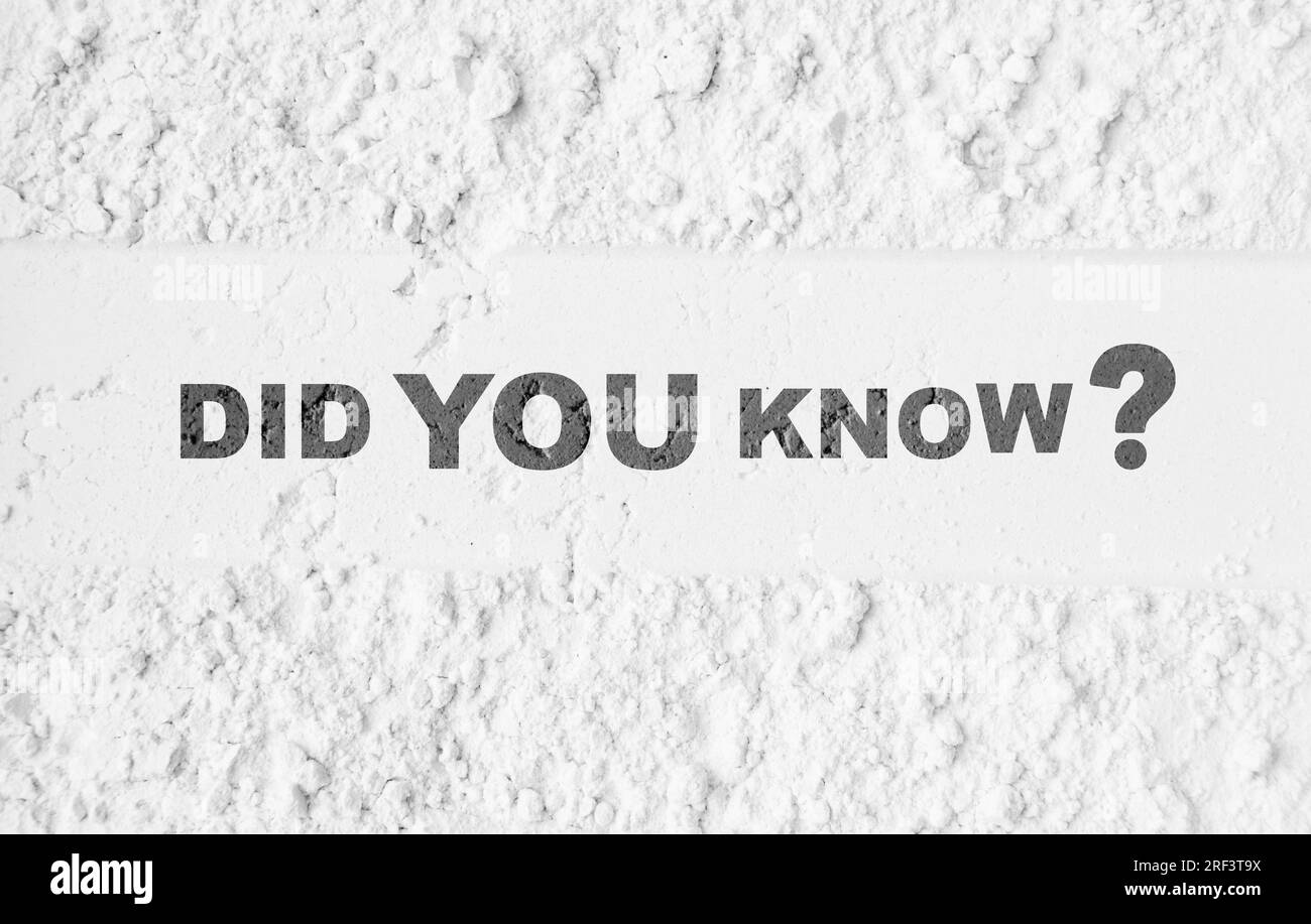 did you know sign on white background Stock Photo - Alamy