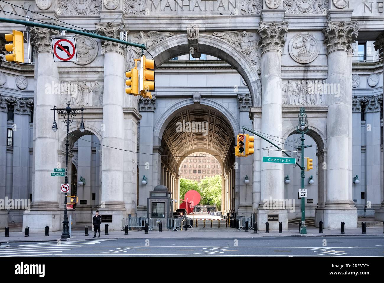 View of the David N. Dinkins Municipal Building, a 40-story building in ...