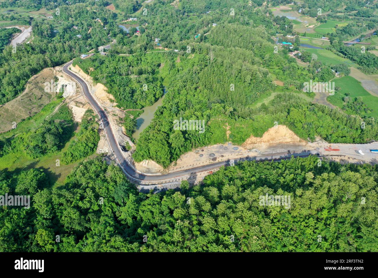 Khagrachhari, Bangladesh - July 23, 2023: The Bird's-eye view of ...