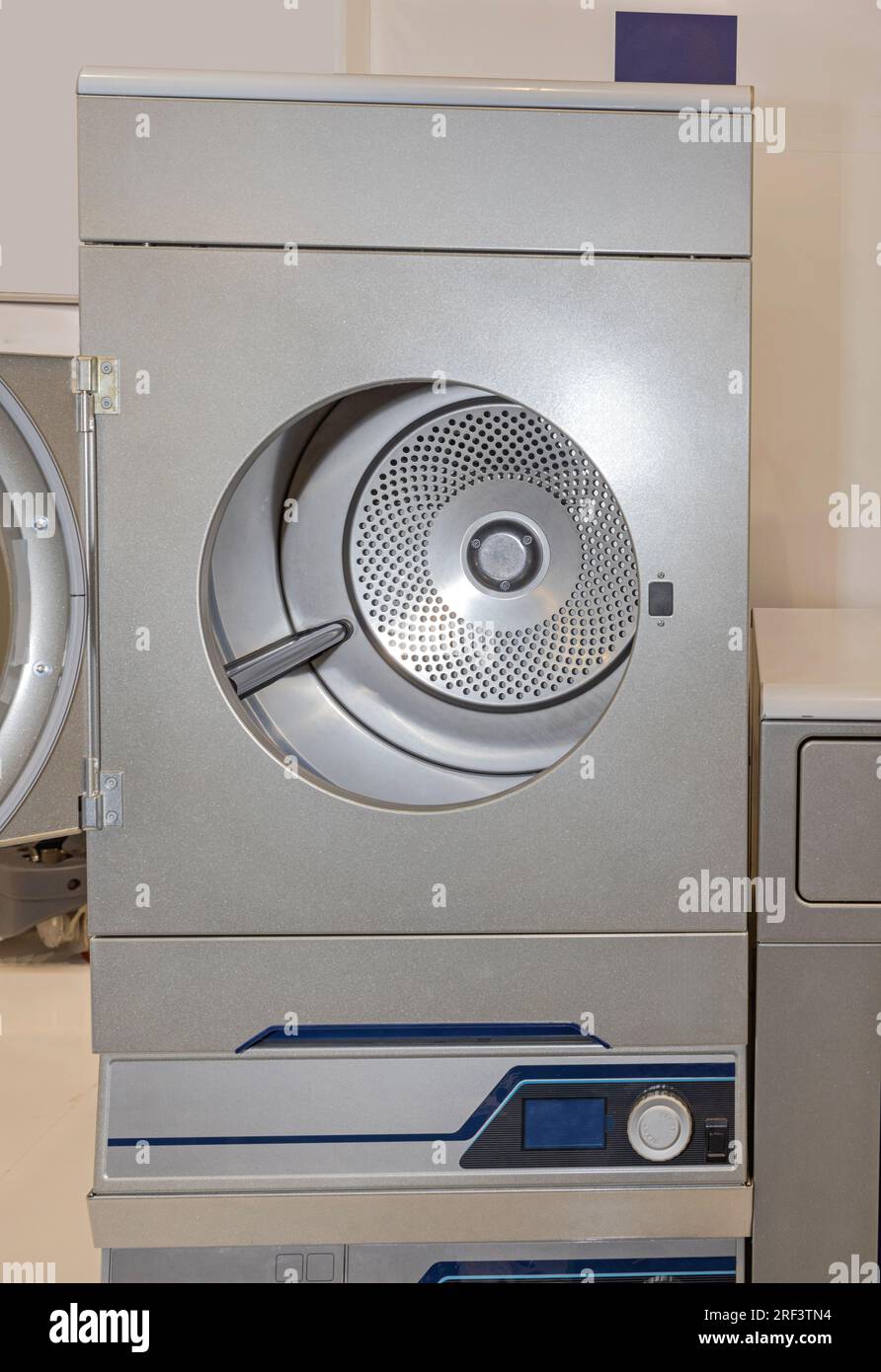 Large Capacity Clothes Dryer Machine Rotating Drum Process Stock Photo ...