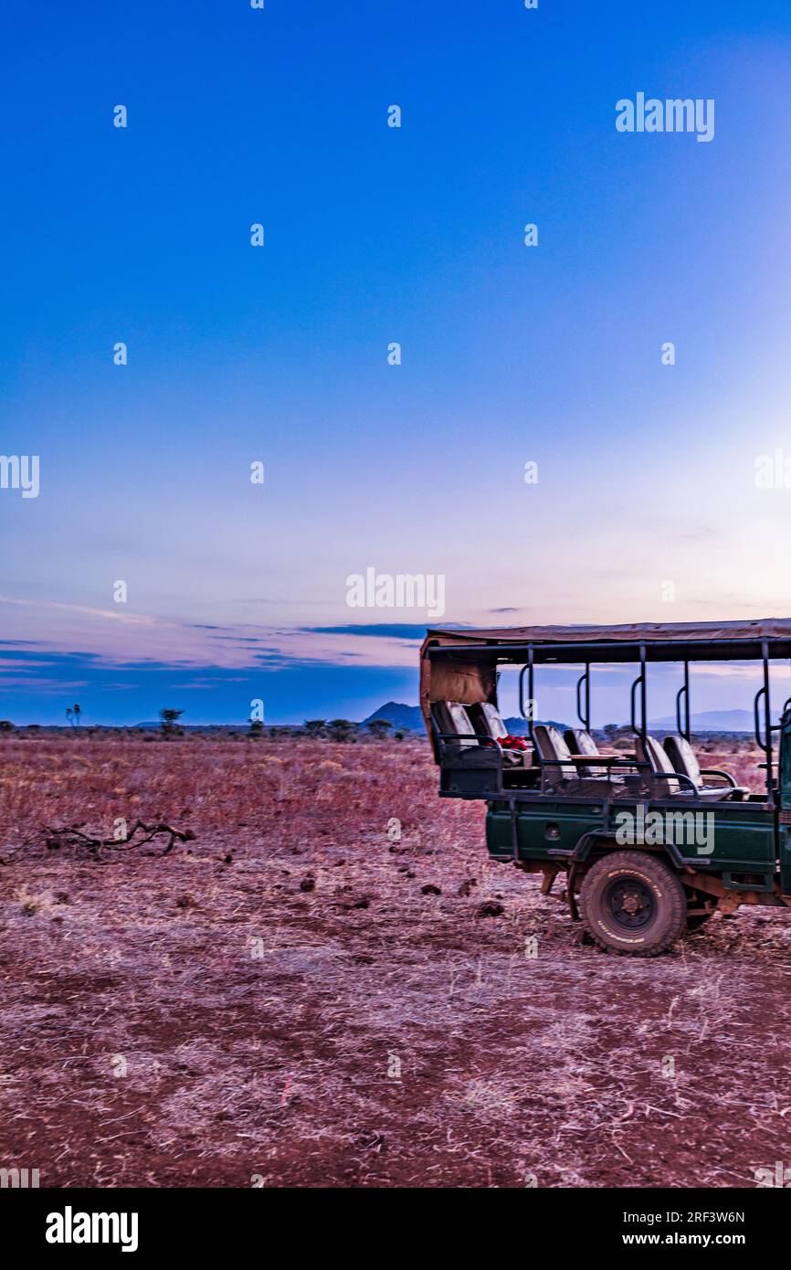 Sunset Sun downer magical Kenyan East African in Meru National Park has ...