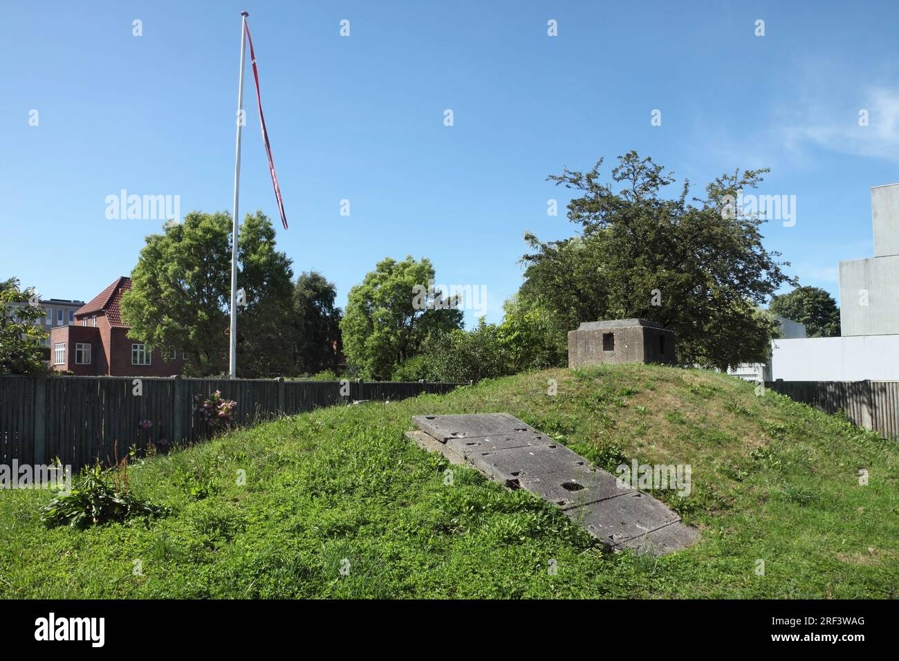 Defensive German World War 2 bunker in Rømøgade, Esbjerg, Denmark Stock ...