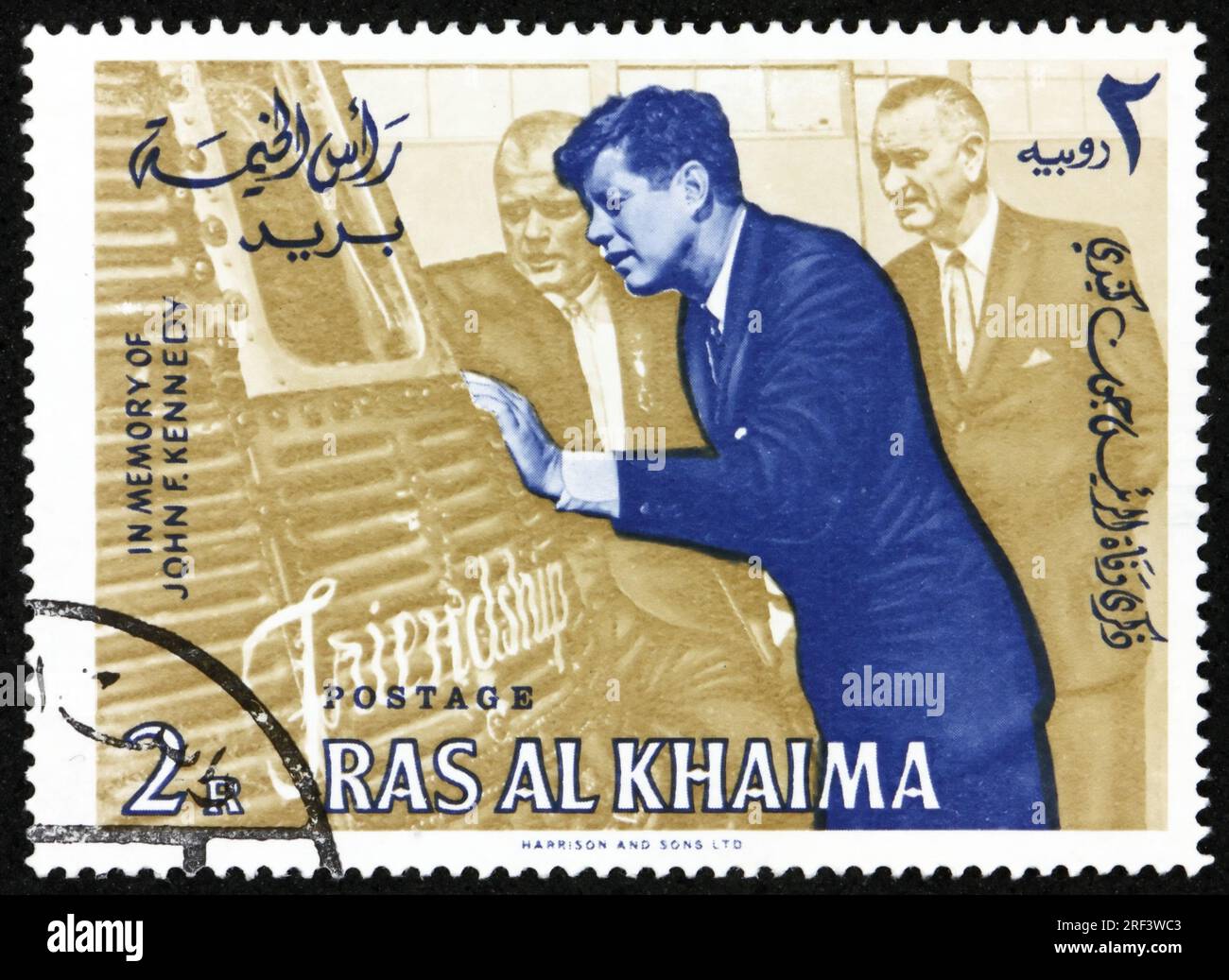 RAS AL-KHAIMAH - CIRCA 1965: a stamp printed in Ras al-Khaimah shows ...