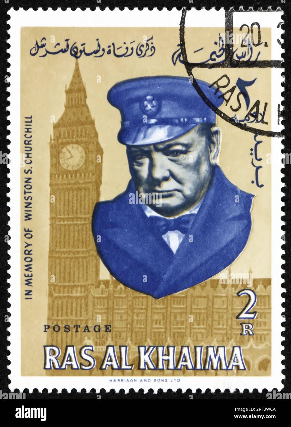 RAS AL-KHAIMAH - CIRCA 1965: a stamp printed in Ras al-Khaimah shows ...