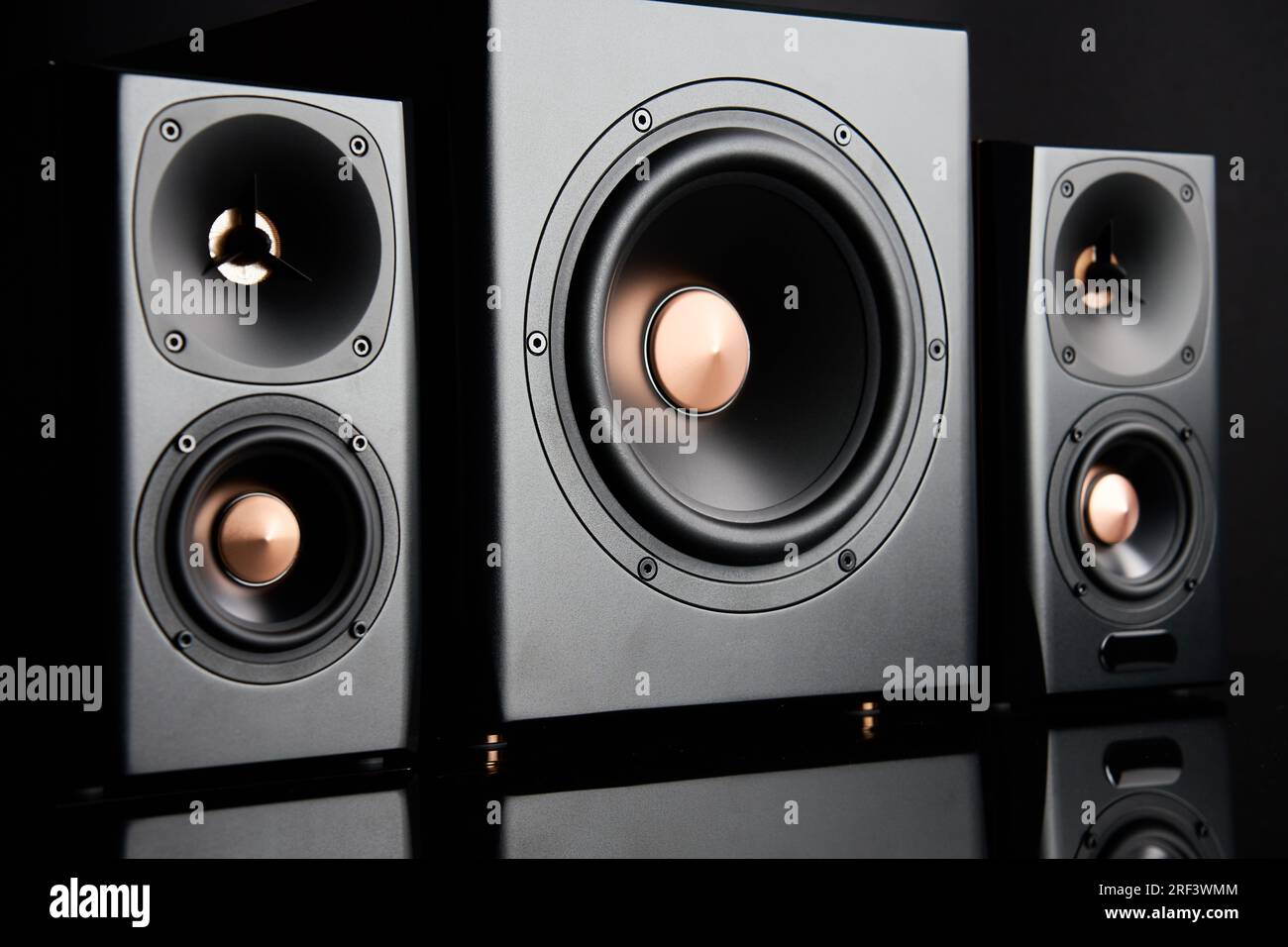 Multimedia acoustic sound speakers. Sound audio system with two ...