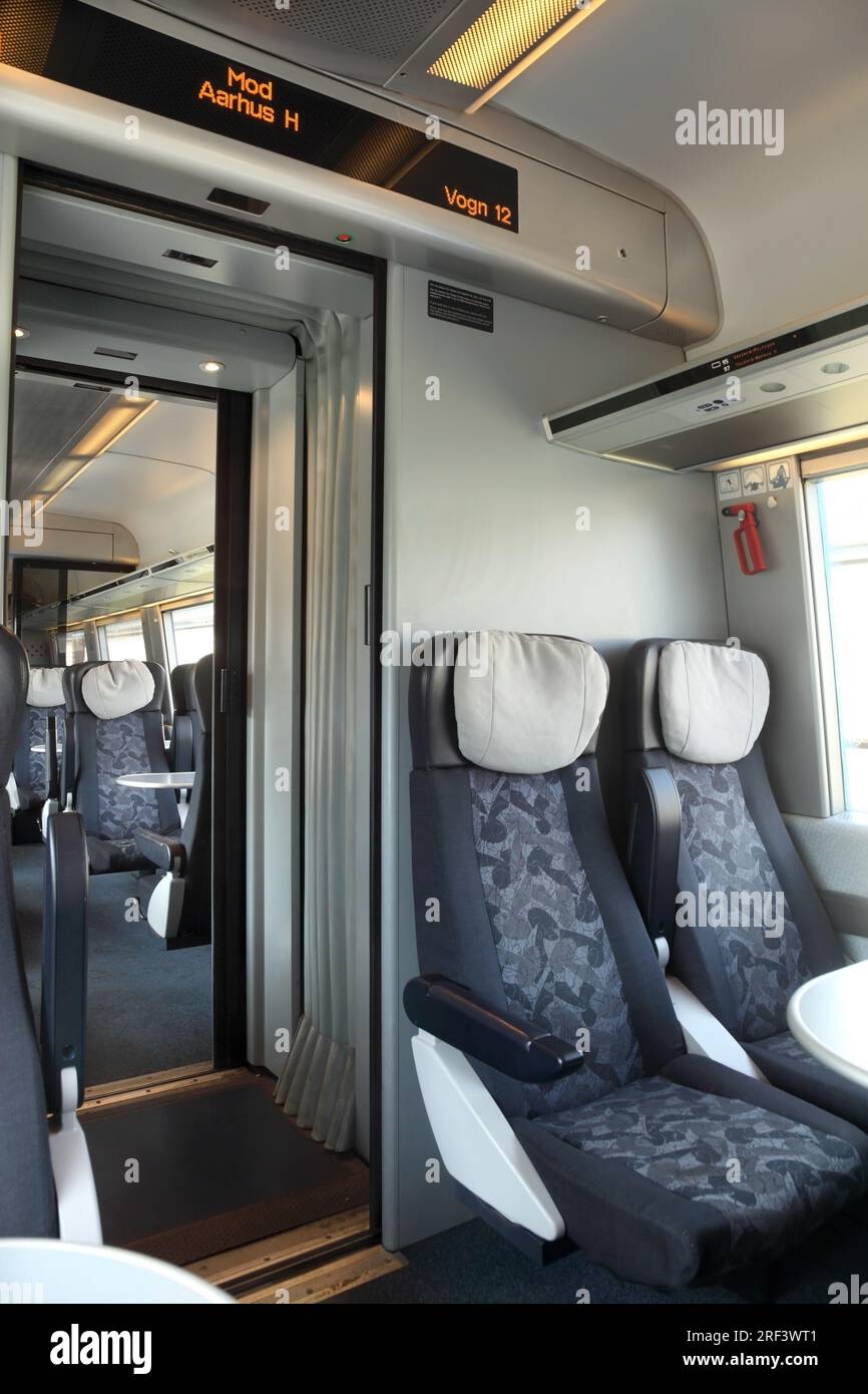 Interior of DSB (Danish Railways) AnsaldoBreda-built IC4 class MG Inter ...