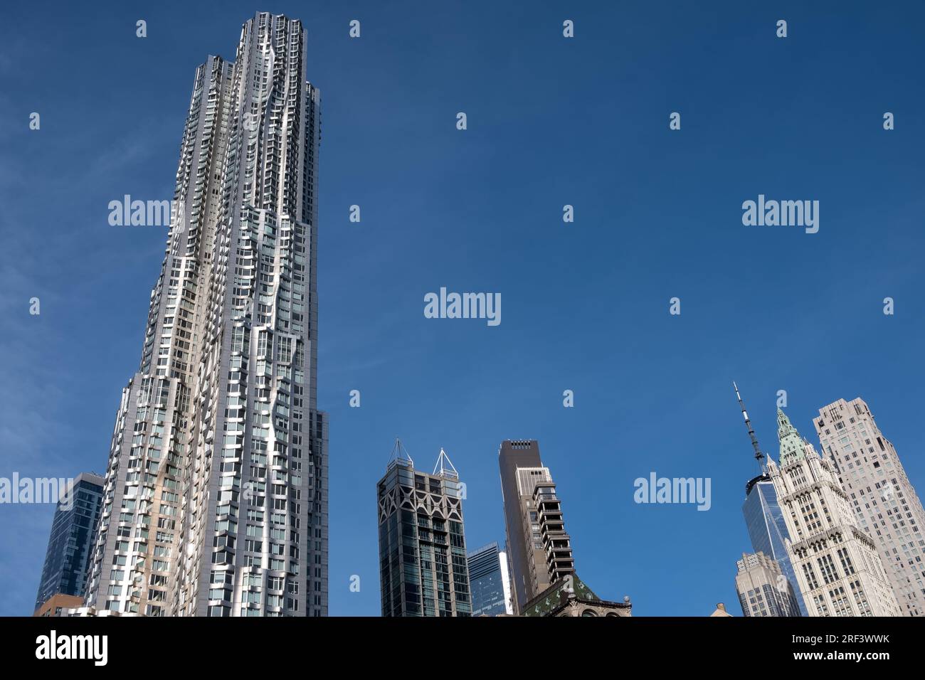 View of Lower Manhattan, the southernmost part of Manhattan, the ...