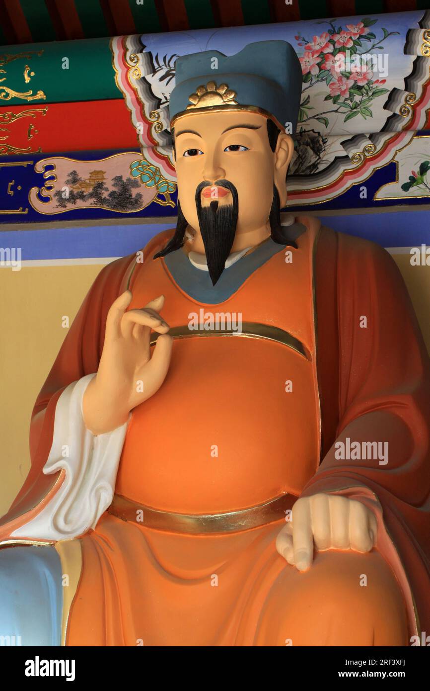 colorful sculptures in a temple in China Stock Photo - Alamy