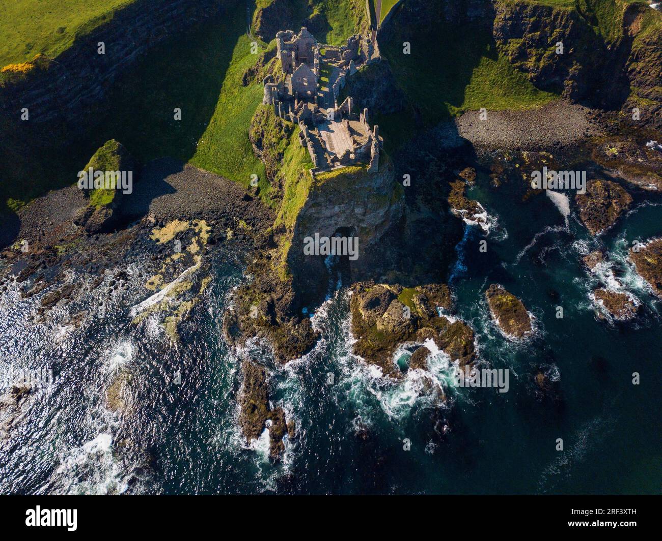 Dunluce castle aerial hi-res stock photography and images - Alamy