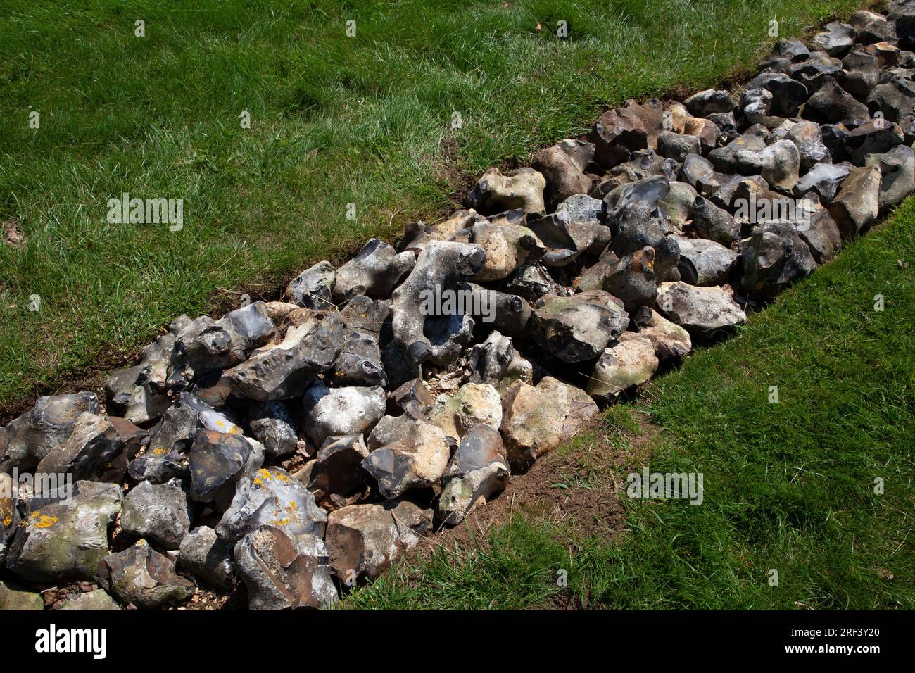 Richard Long's Tame Buzzard Line, 2001 at NewArtCentre, Roche Court ...