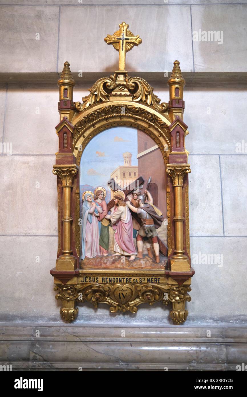 Story of Jesus Plaque in the Cathedral Major in Marseille France Stock ...
