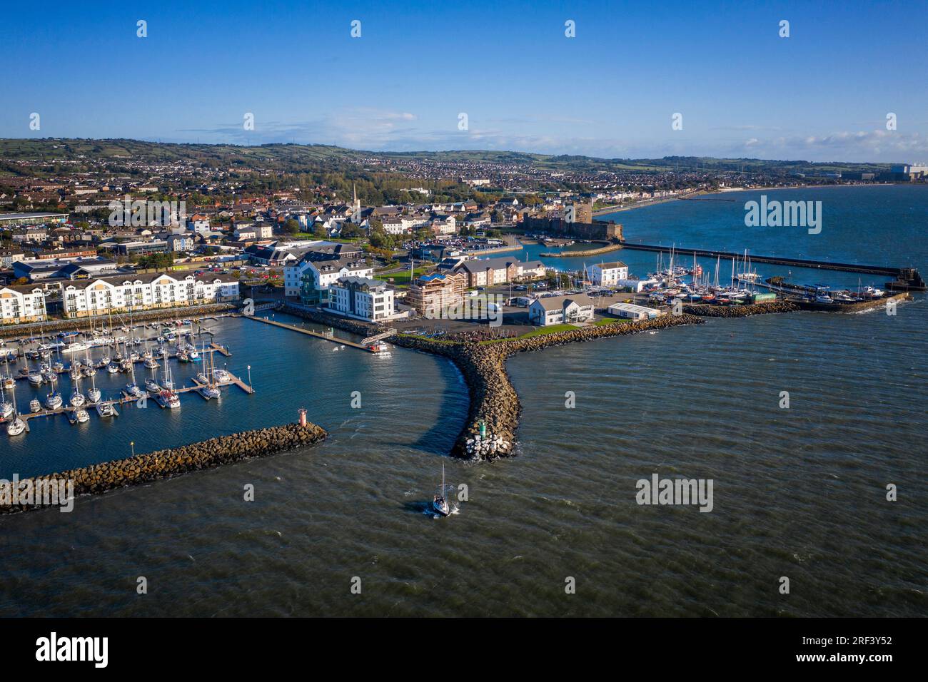 Carrickfergus castle aerial hi-res stock photography and images - Alamy