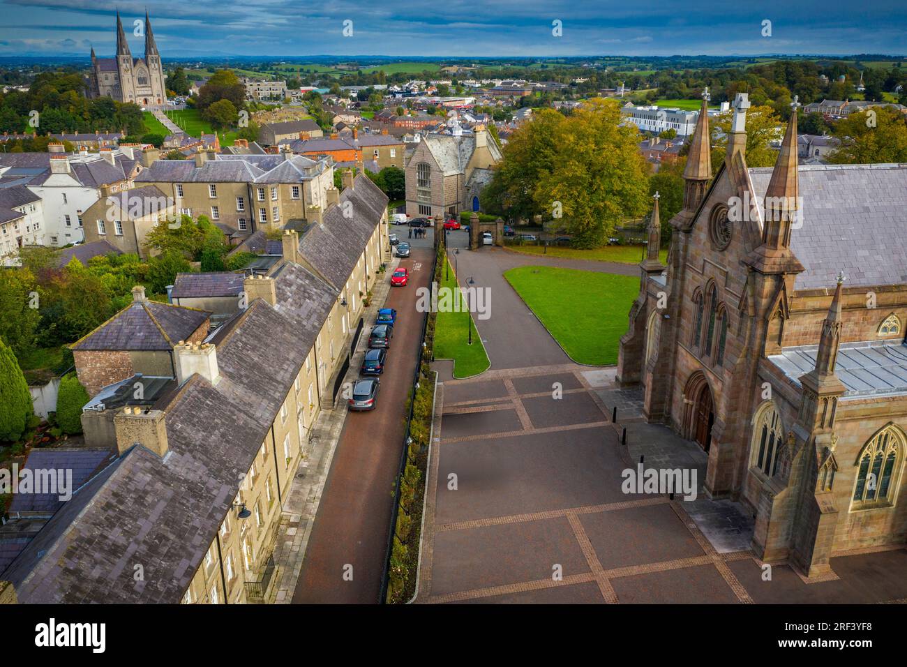 Aerial view of Armagh City, County Armagh, Northern Ireland Stock Photo ...