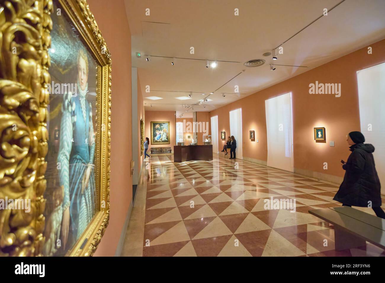 MADRID SPAIN - July 31, 2023: Exhibition room of the Museo Nacional Thyssen-Bornemisza with ...