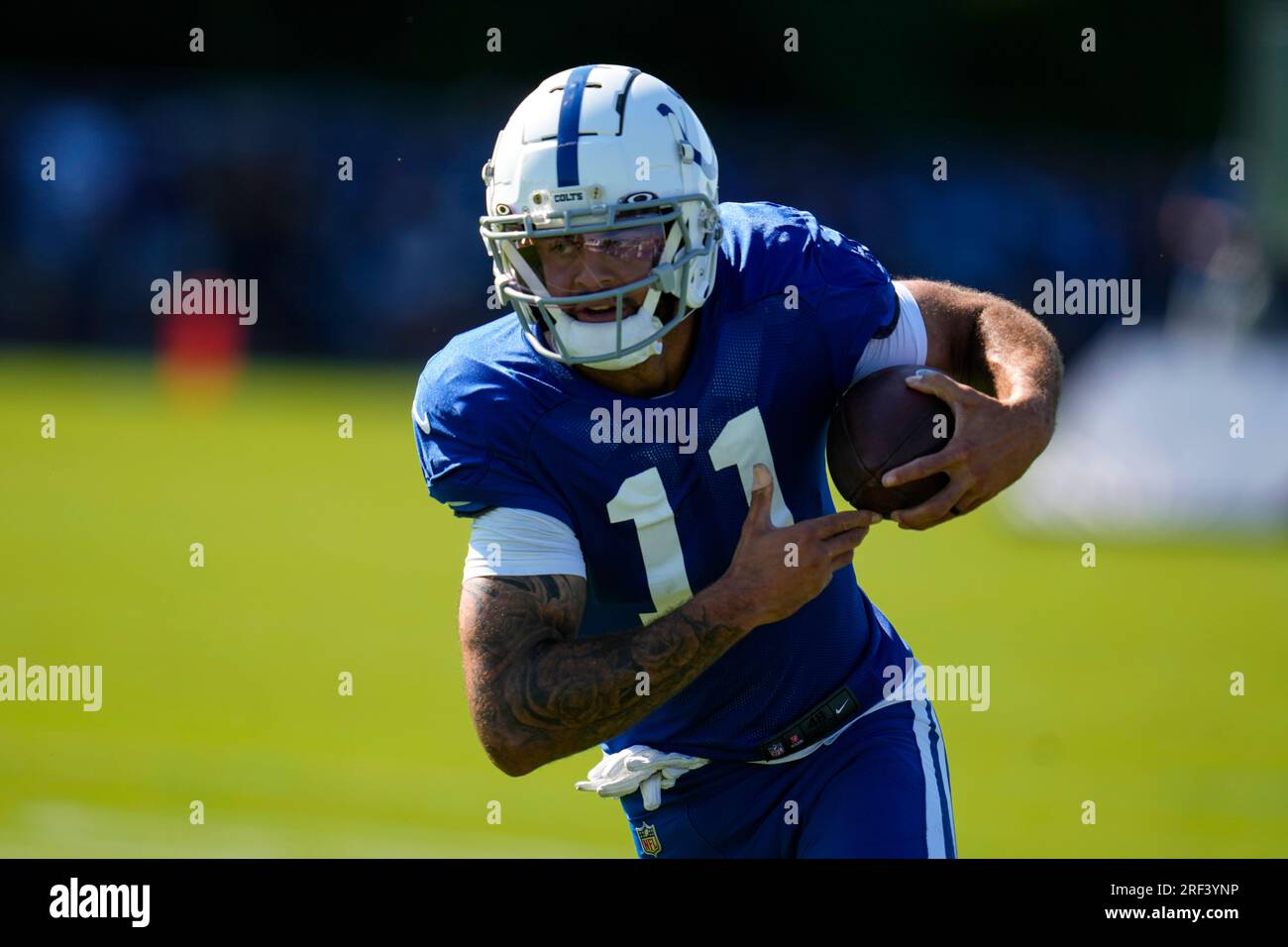 Indianapolis Colts wide receiver Michael Pittman Jr. runs after a catch ...