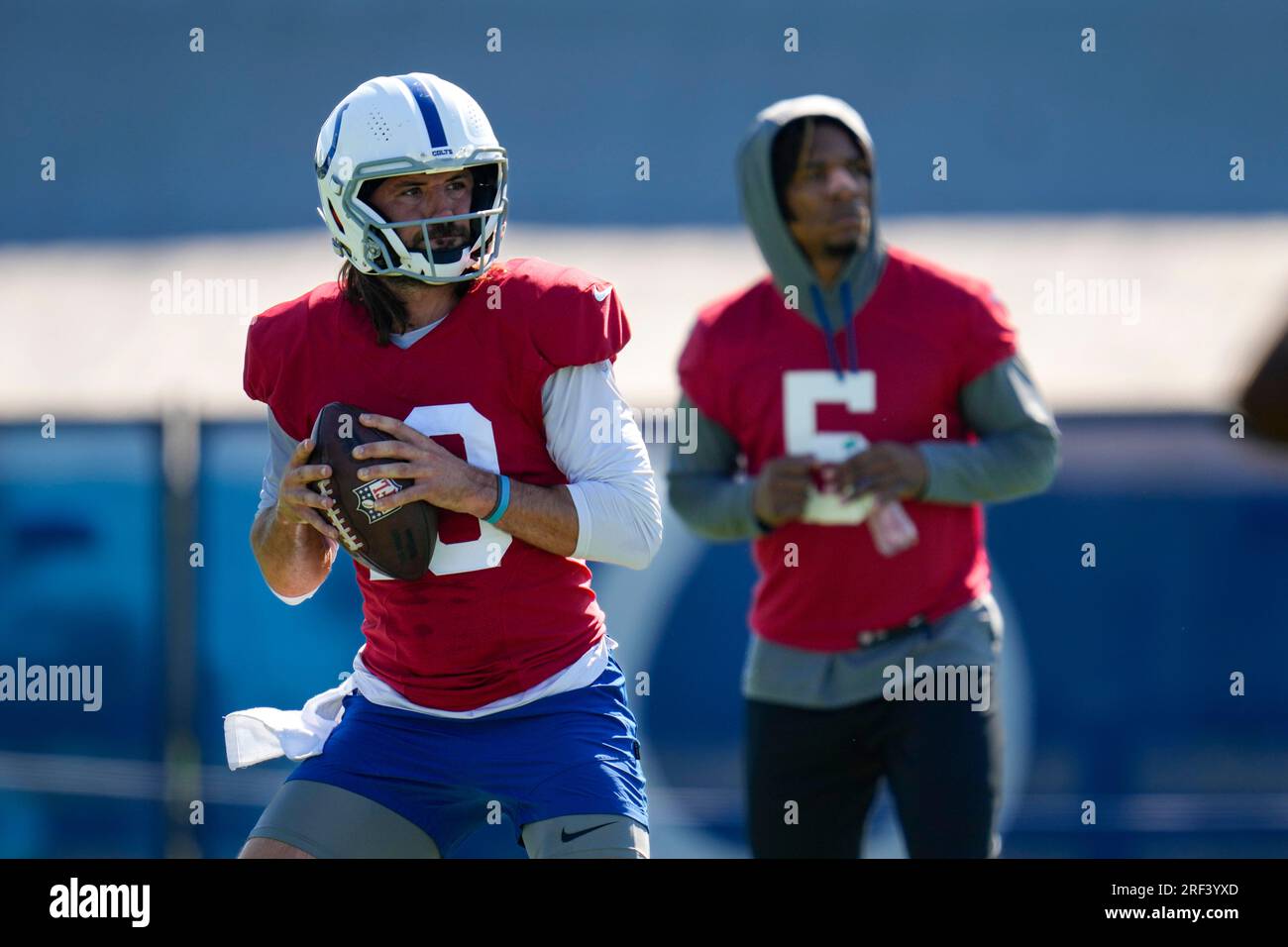 Indianapolis Colts quarterback Gardner Minshew II throws in front of ...