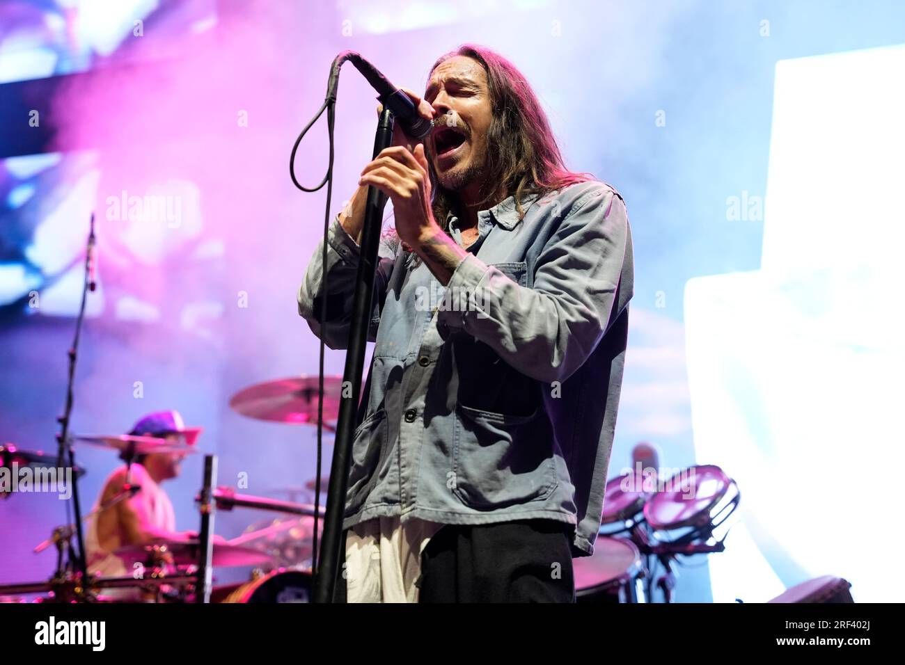 Brandon Boyd of Incubus performs at the Q101 Piqniq on Sunday, July 30 ...