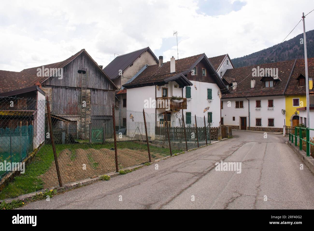 Historic residential and agricultural buildings in the mountain village ...