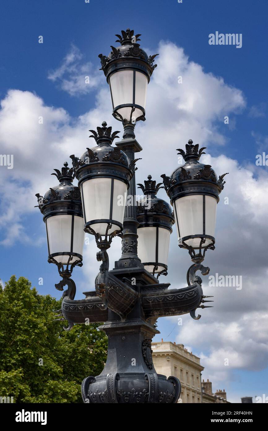 detailed view at city of bordeaux, France, typical buildings from the ...