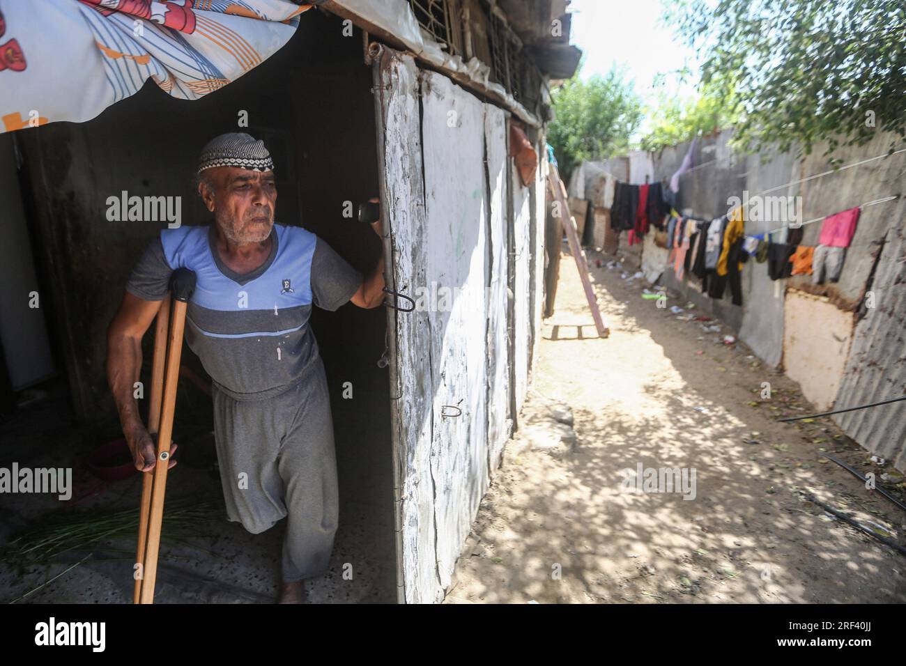 Gaza City, Palestinian Territories. 31st July, 2023. A Palestinian man ...