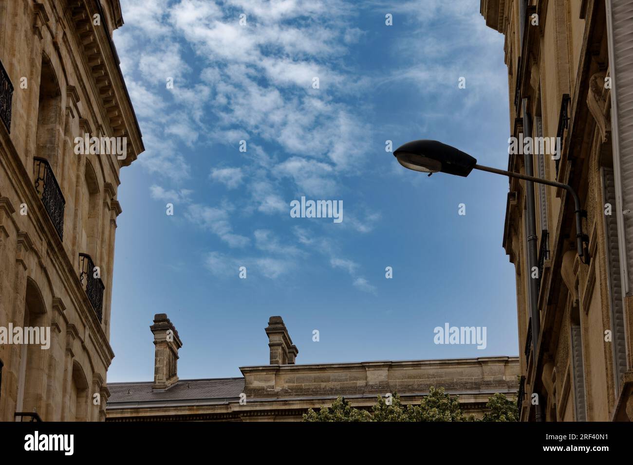 detailed view at city of bordeaux, France, typical buildings from the ...