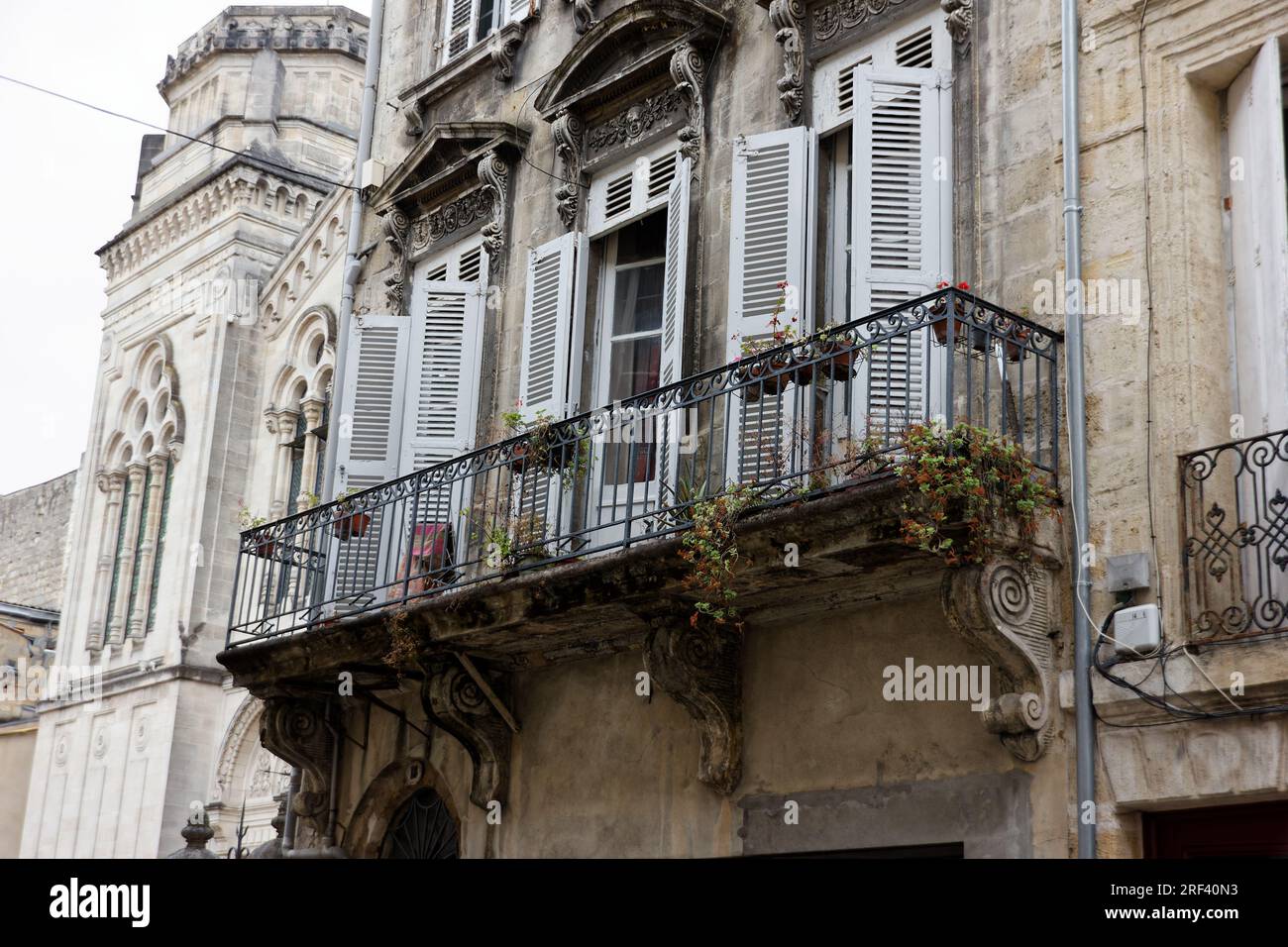 detailed view at city of bordeaux, France, typical buildings from the ...