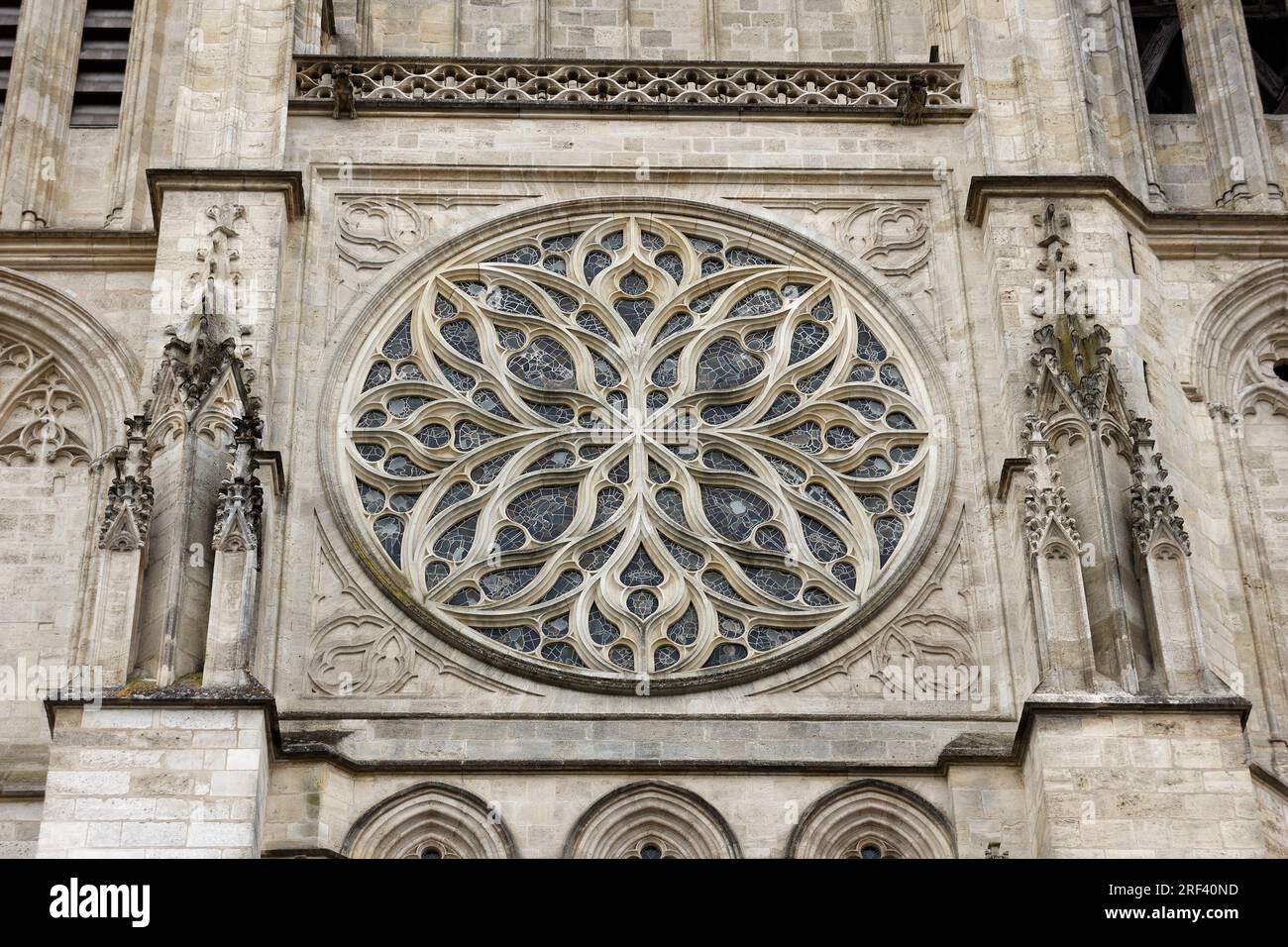 detailed view at city of bordeaux, France, typical buildings from the ...