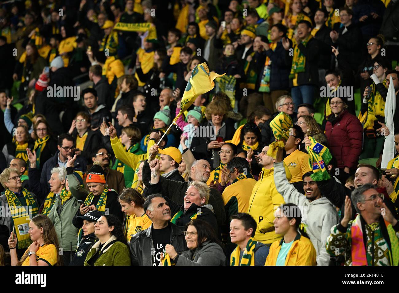 Melbourne, Australia. 31st July, 2023. Fans show support during the ...