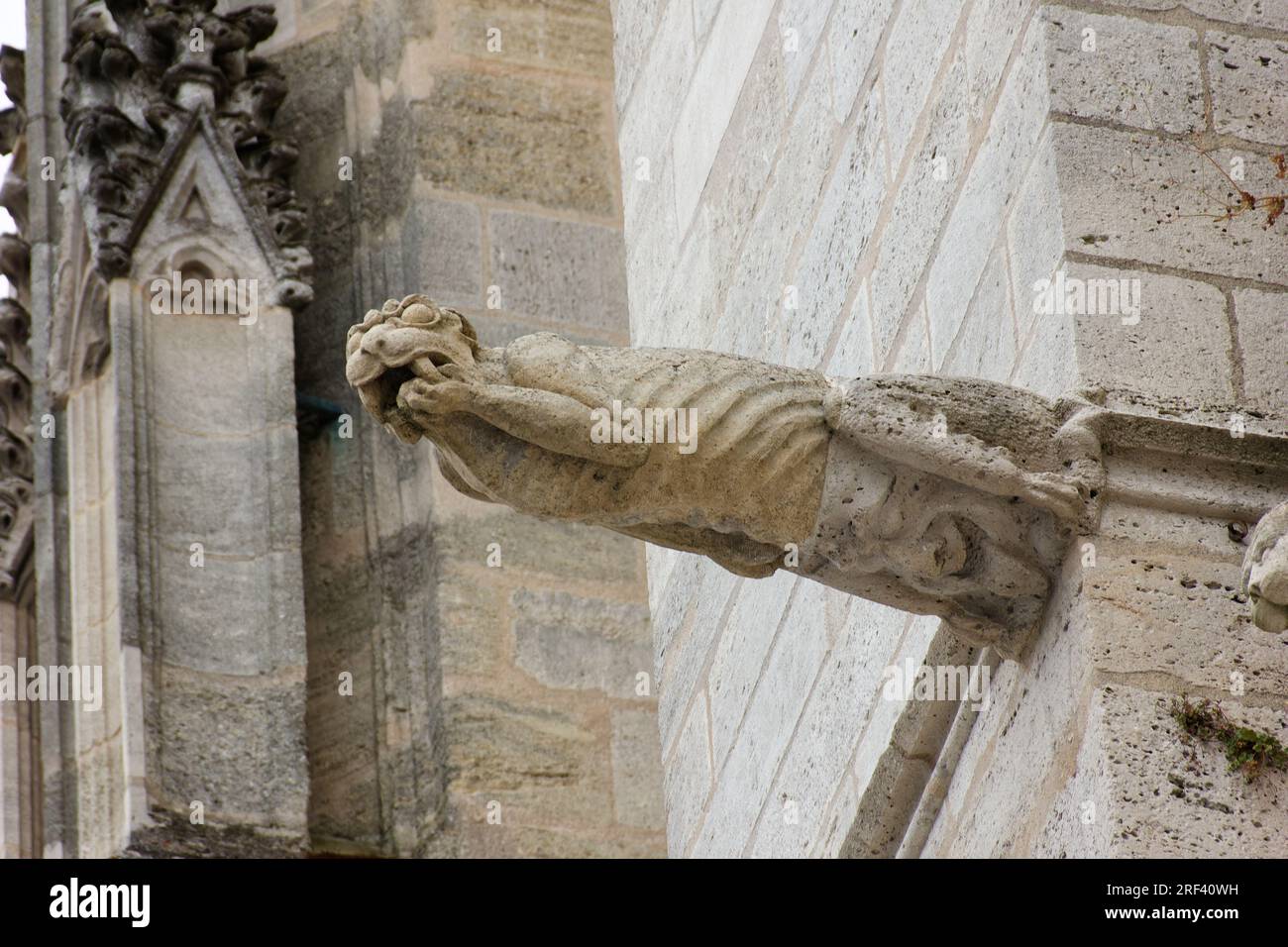 detailed view at city of bordeaux, France, typical buildings from the ...
