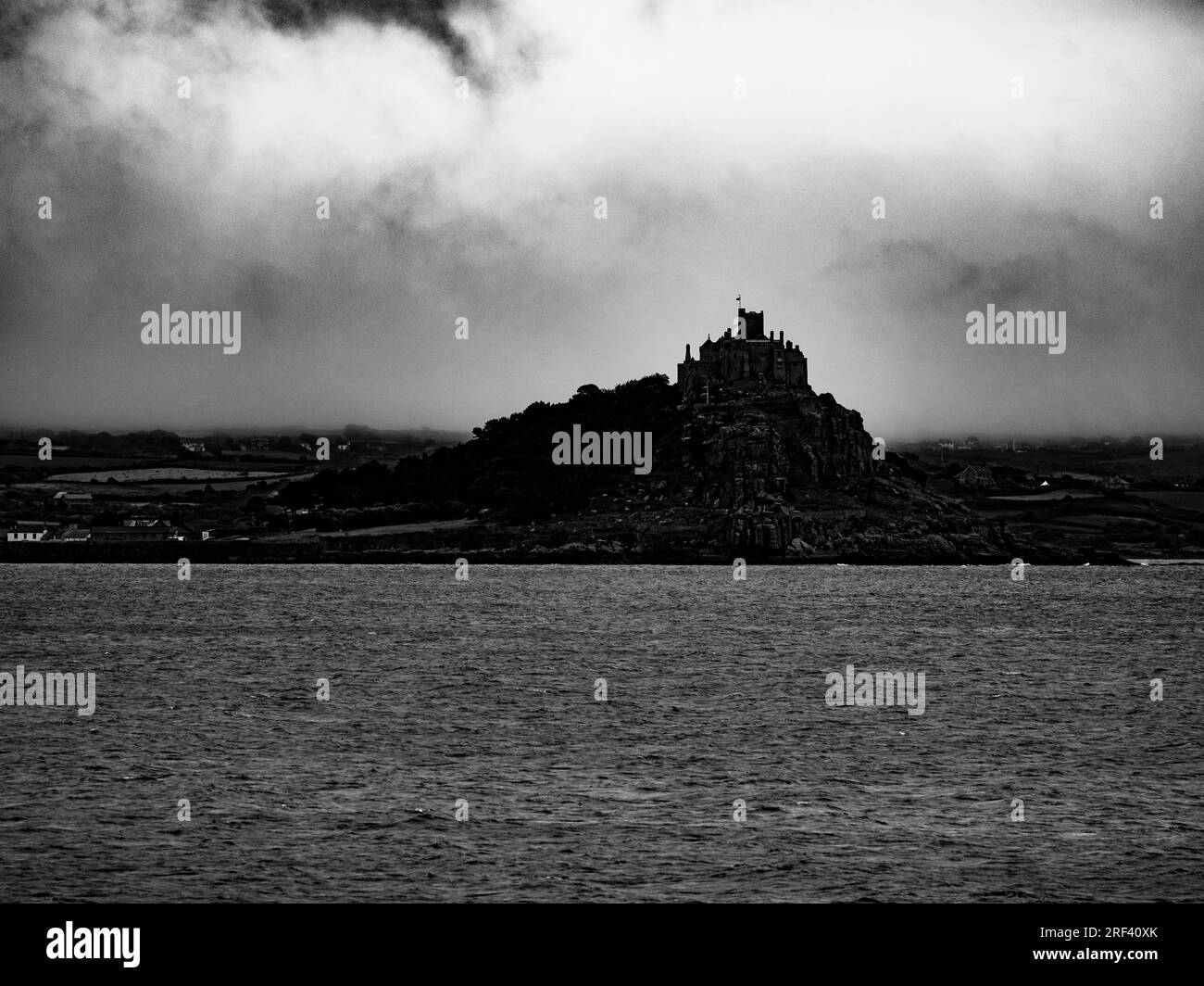 Black and White, St Michael's Mount, Karrek Loos yn Koos, Marazion ...