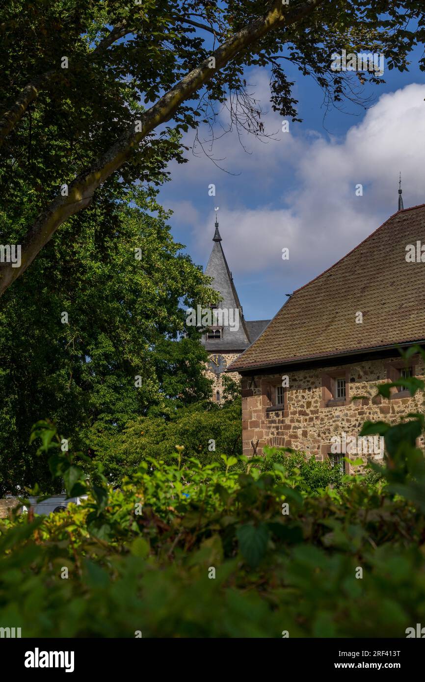 City view in the german city called Neustadt Hessen Stock Photo - Alamy
