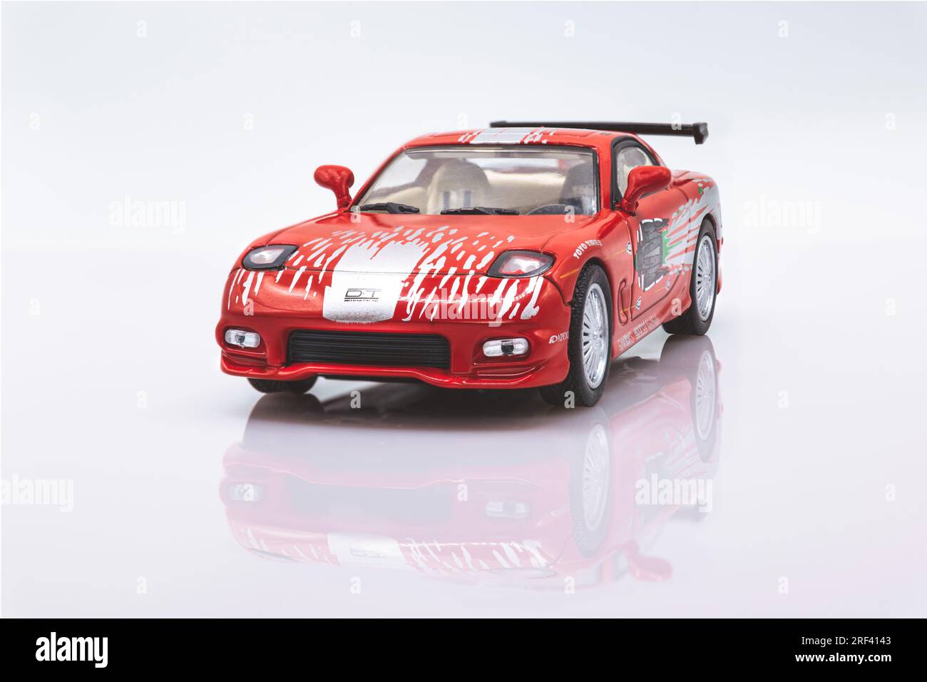 Fast&Furious Mazda RX-7 FD 1:43 model car, front view, white background ...