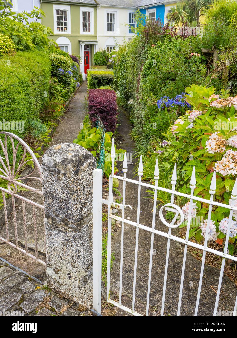 Multi-coloured Houses, Penzance, Cornwall, England, UK, GB Stock Photo ...