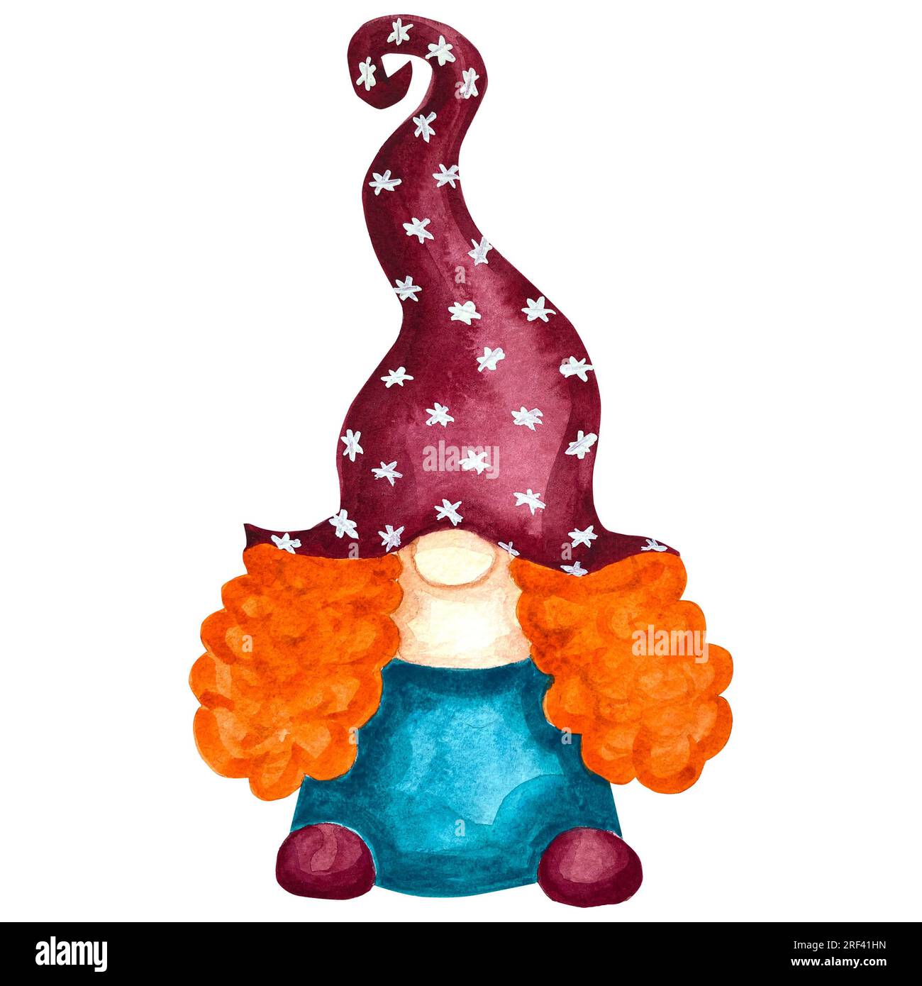Gnome family back to school illustration watercolor clip art set Stock ...