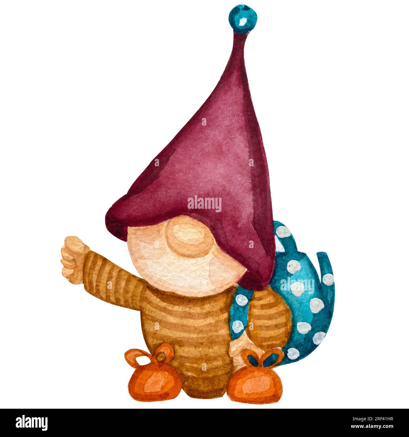 Gnome family back to school illustration watercolor clip art set Stock ...