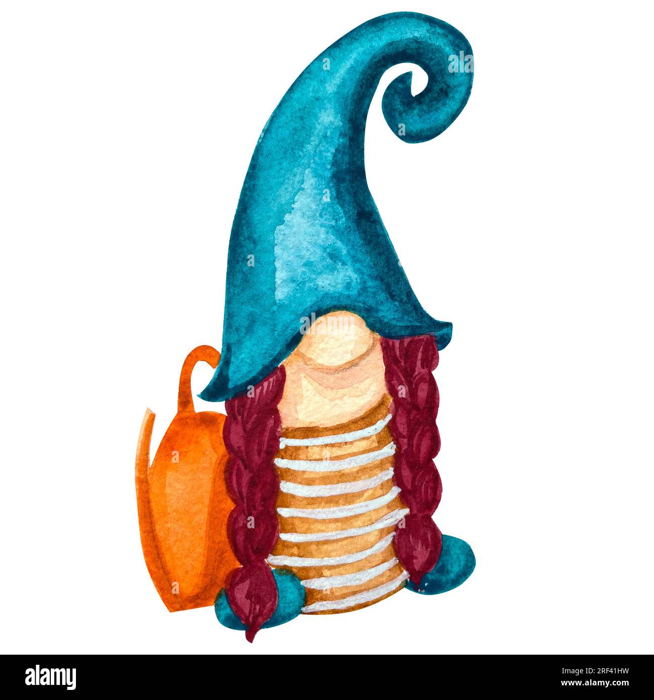 Gnome family back to school illustration watercolor clip art set Stock ...