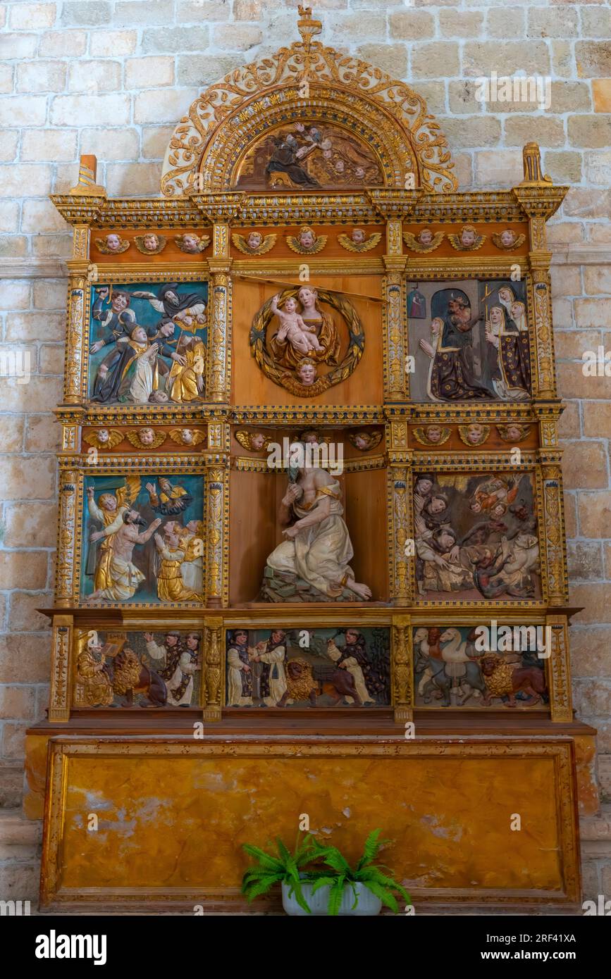 Altarpiece showing the life of Saint Jerome. San Juan de Ortega ...