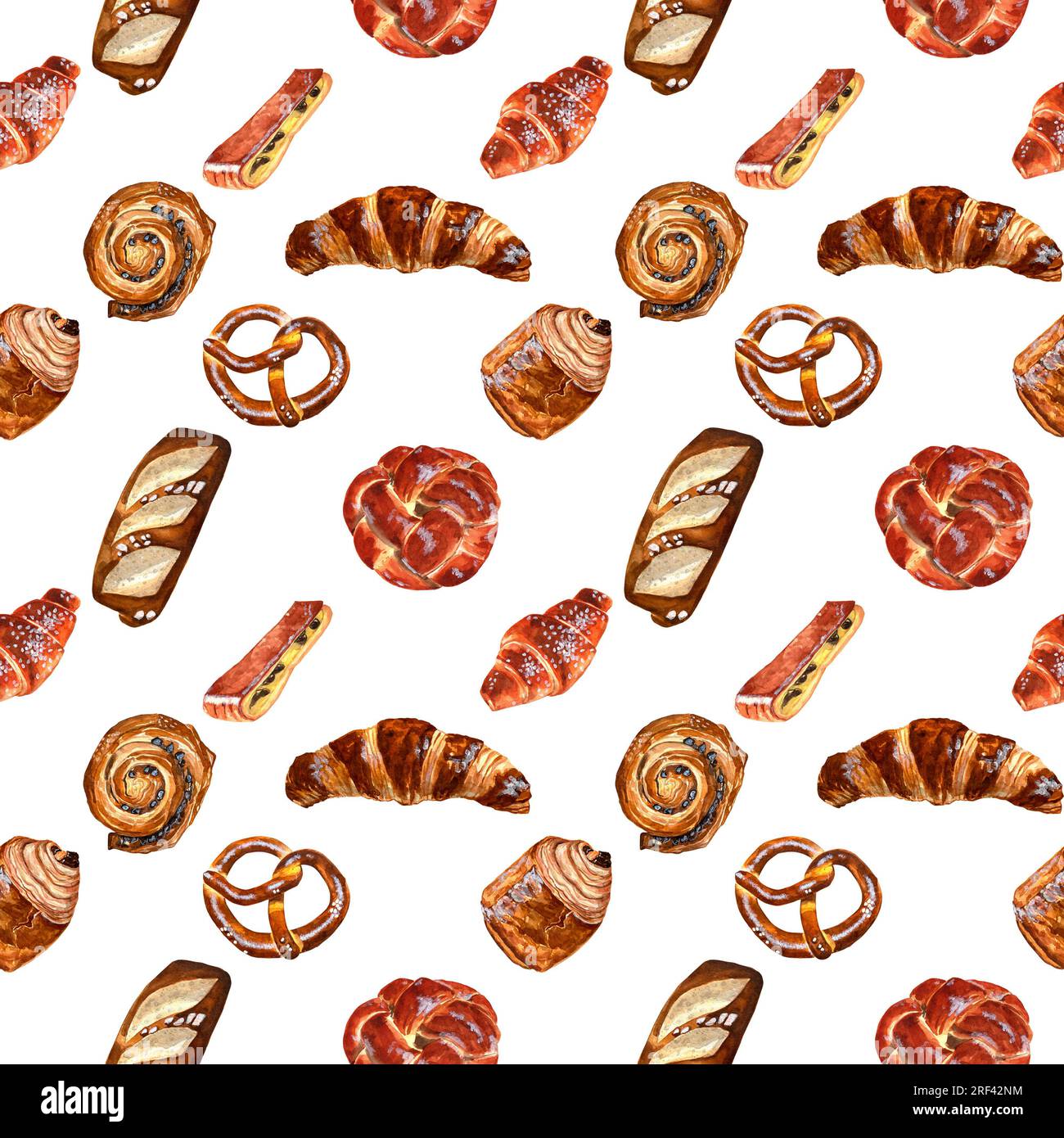 Sweet pastries seamless pattern hi-res stock photography and images - Alamy