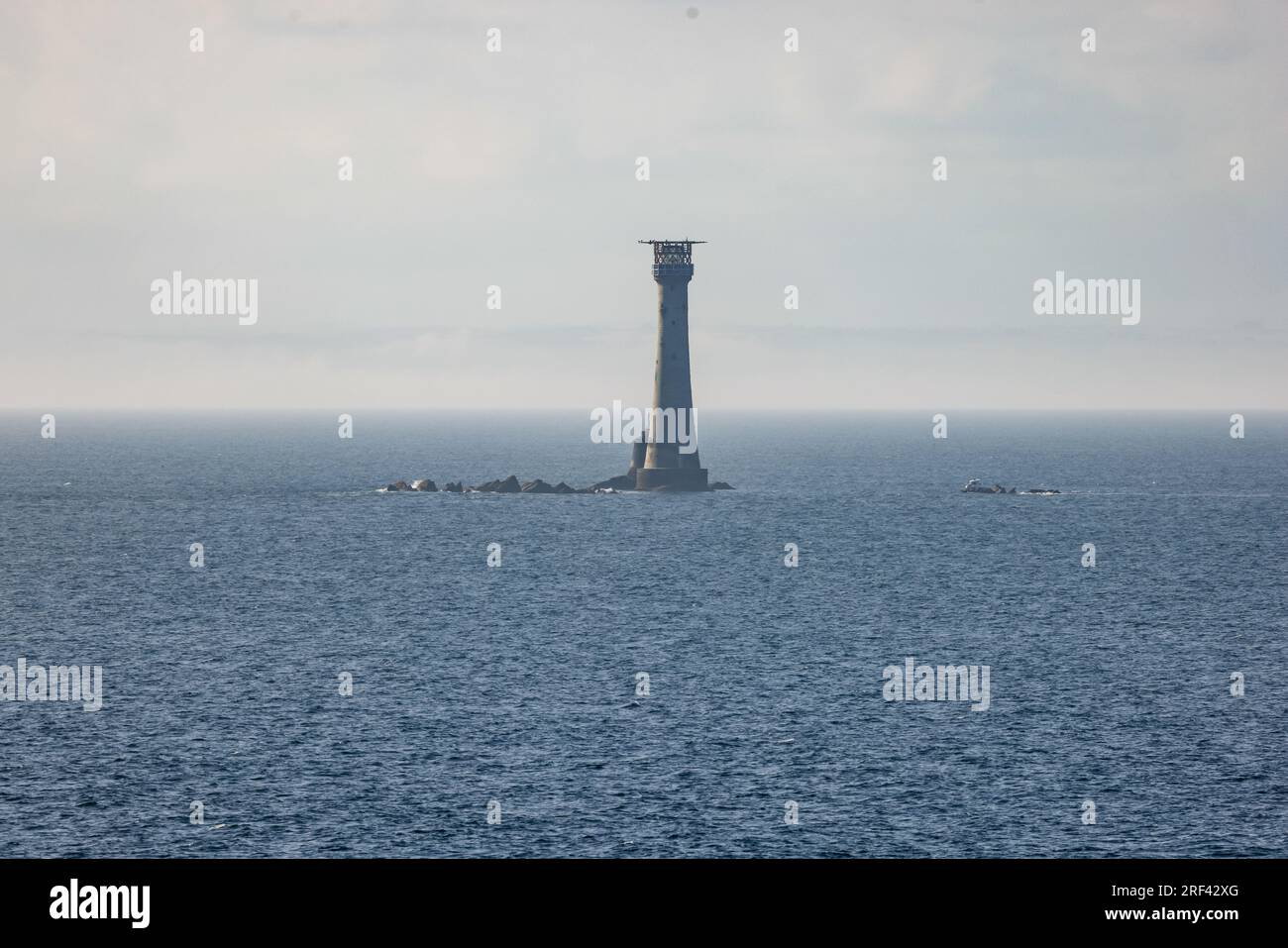 Eddystone Lighthouse, off Plymouth, Devon, England. June 2023 Stock ...