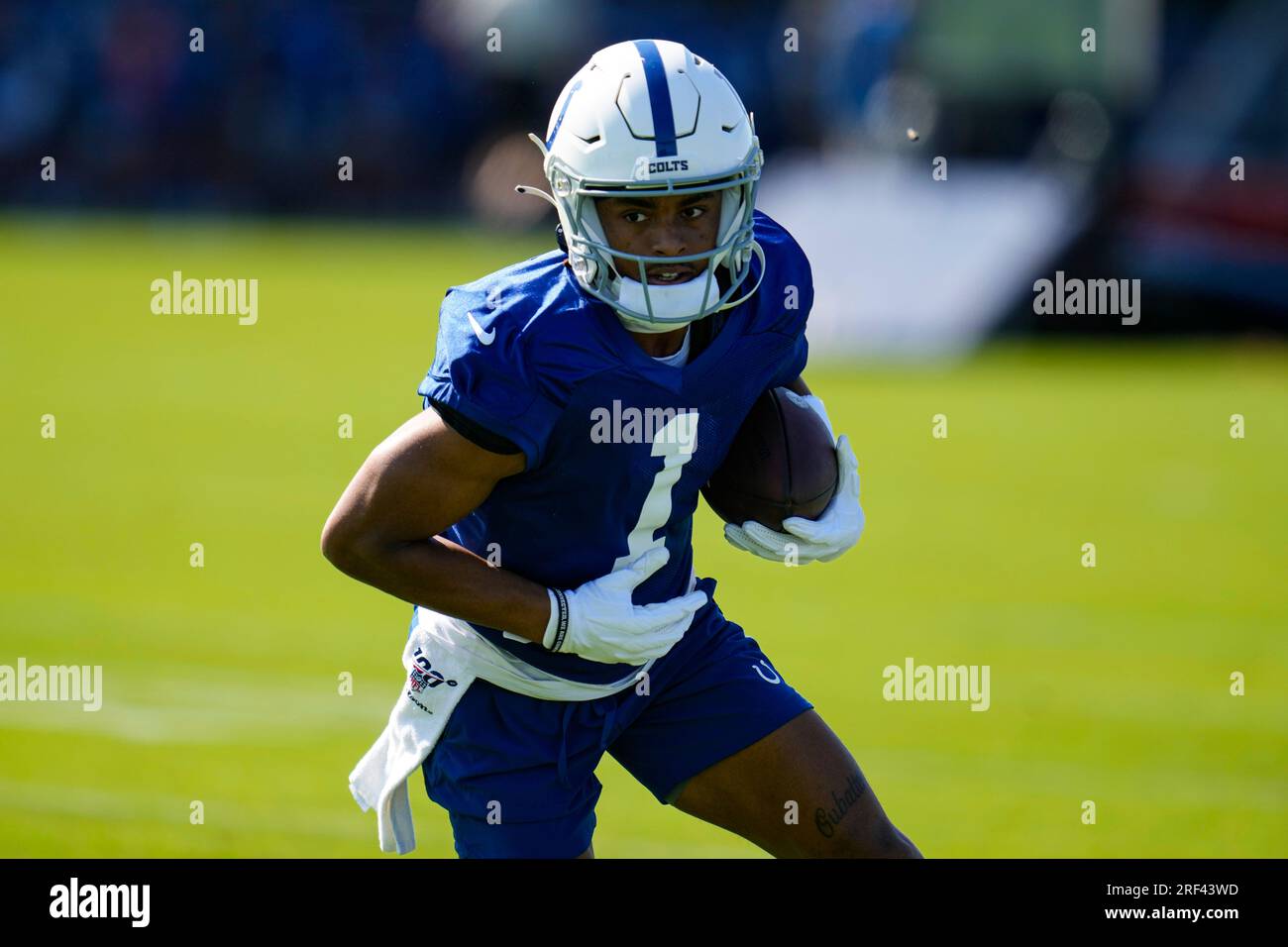 Indianapolis Colts wide receiver Josh Downs runs a pass route during ...